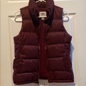 Old Navy | Jackets & Coats | Old Navy Puffer Vest Burgandy Size S Petite | Poshmark